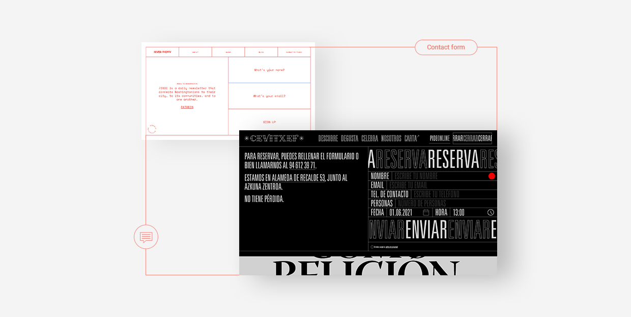 10 Examples of Innovative Contact Form Design - WP Content