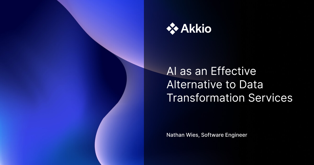 AI as an Effective Alternative to Data Transformation Services - Akkio - WP Content