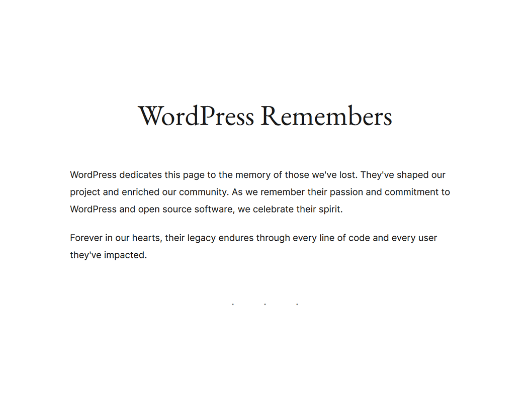 A Place to Remember WordPress Community Members - The WP Minute - WP Content