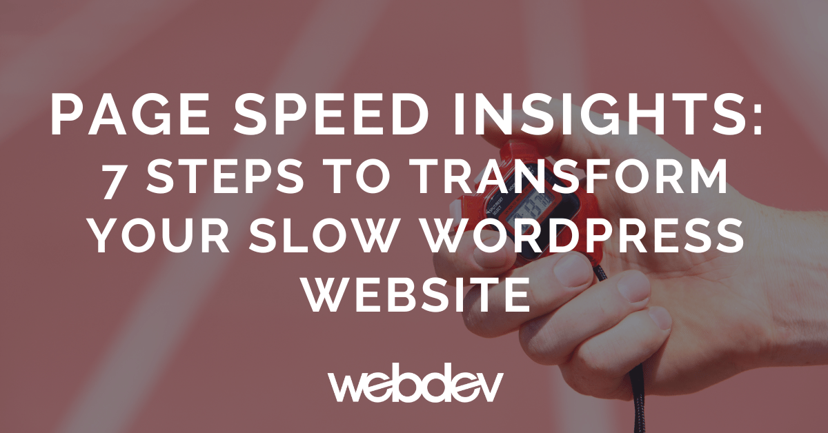 Page Speed Insights: 7 Steps to Transform Your Slow WordPress Website - WP Content
